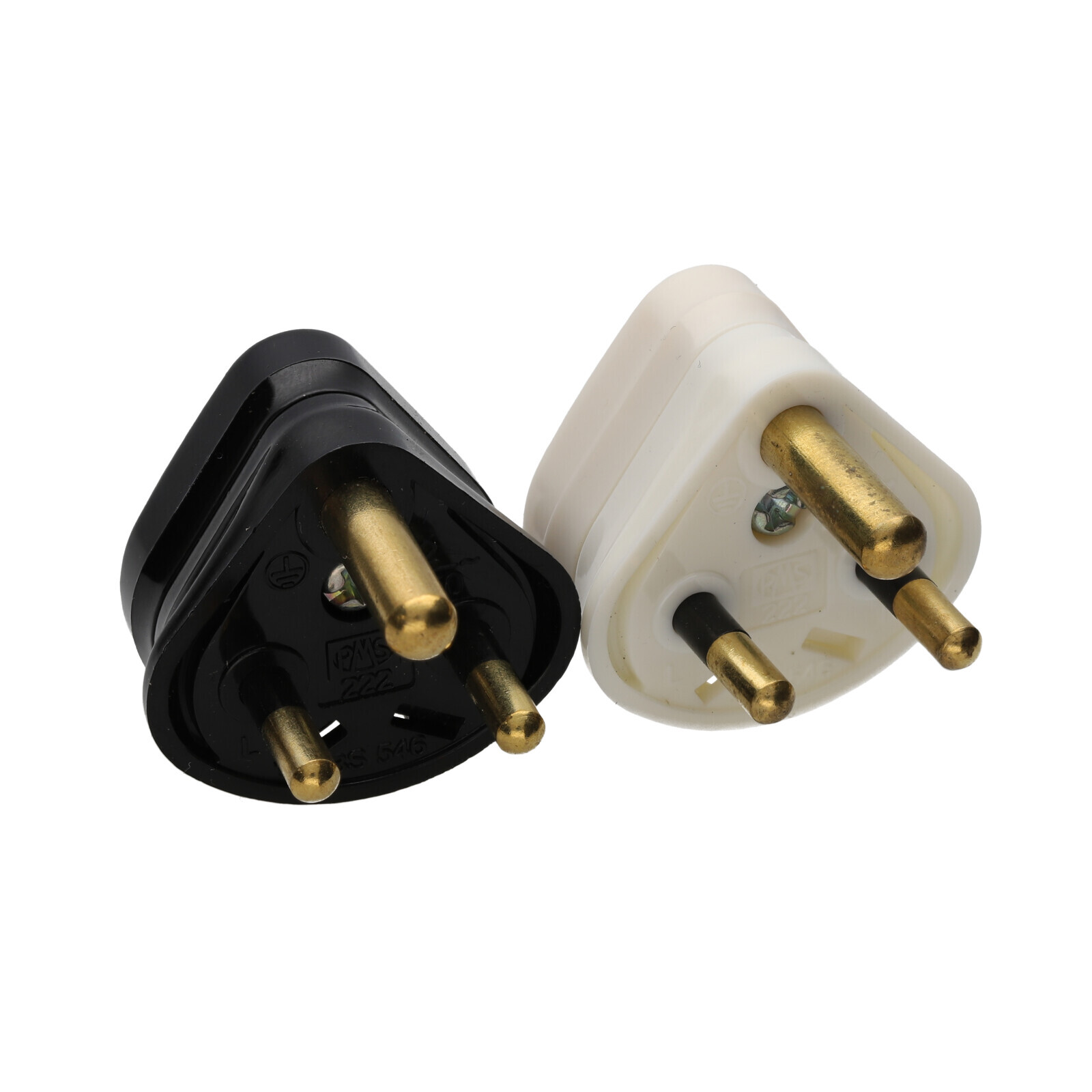 2 Amp 3 Pin MINI Round Pin Boat Caravan Motorhome Small Mains Plug ...