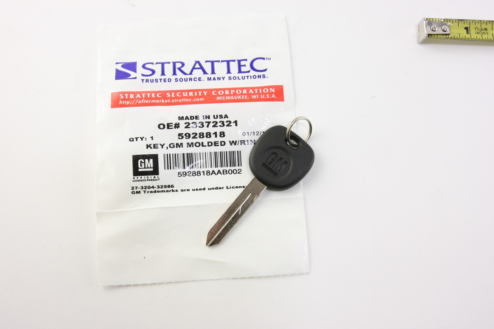 OEM GM 23372321 Key Door Ignition Lock key Blank Uncut Strattec 5928818 ...