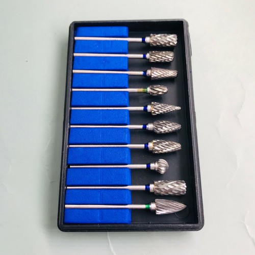 10 Pcs 2.35mm Carbide Tungsten Steel Dental Polishing Burs Lab Tooth ...