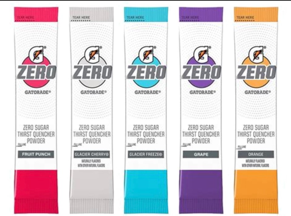 SALE Gatorade G Zero Powder, Individual Packets, 5 Flavor Variety Pack ...