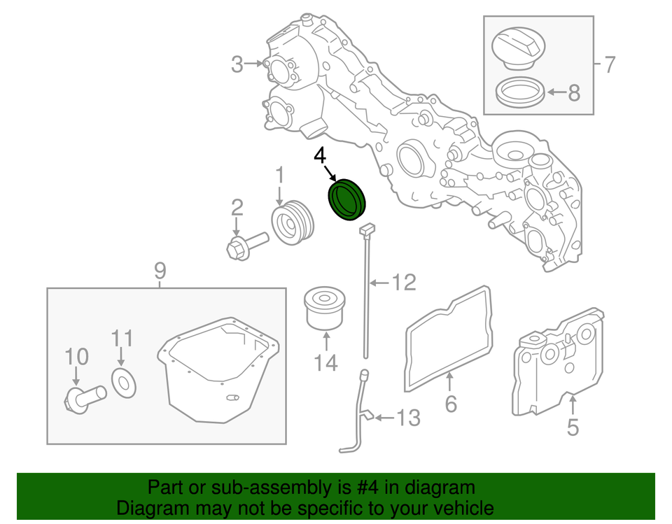 Genuine Subaru Engine Oil Pan Gasket 806915100 | eBay