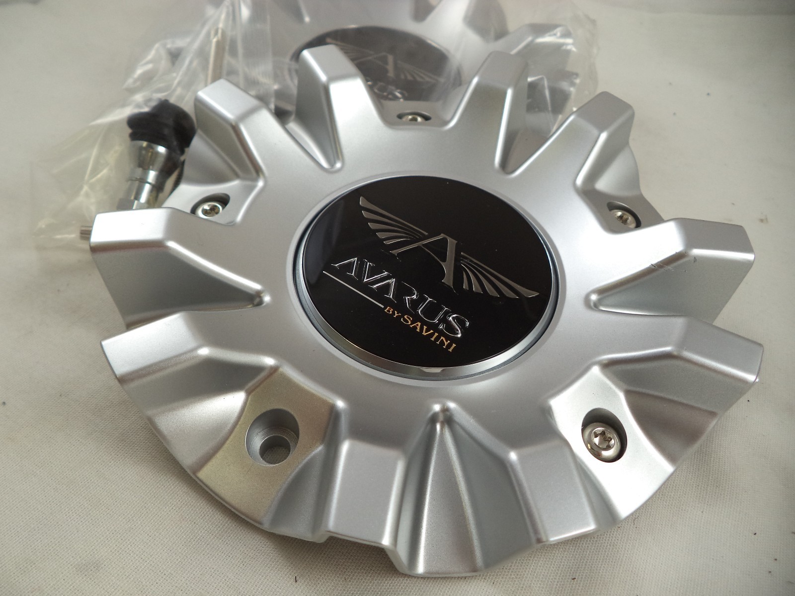 Avarus Silver Custom Wheel Center Caps # MS-CAP-Z216 / Z215 / AV-3 (2 ...