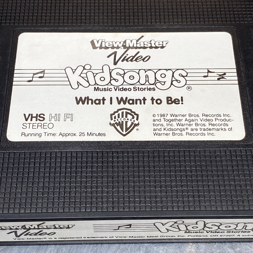 Kidsongs - What I Want to Be! View-Master Video VHS Tape 1987 Kids ...