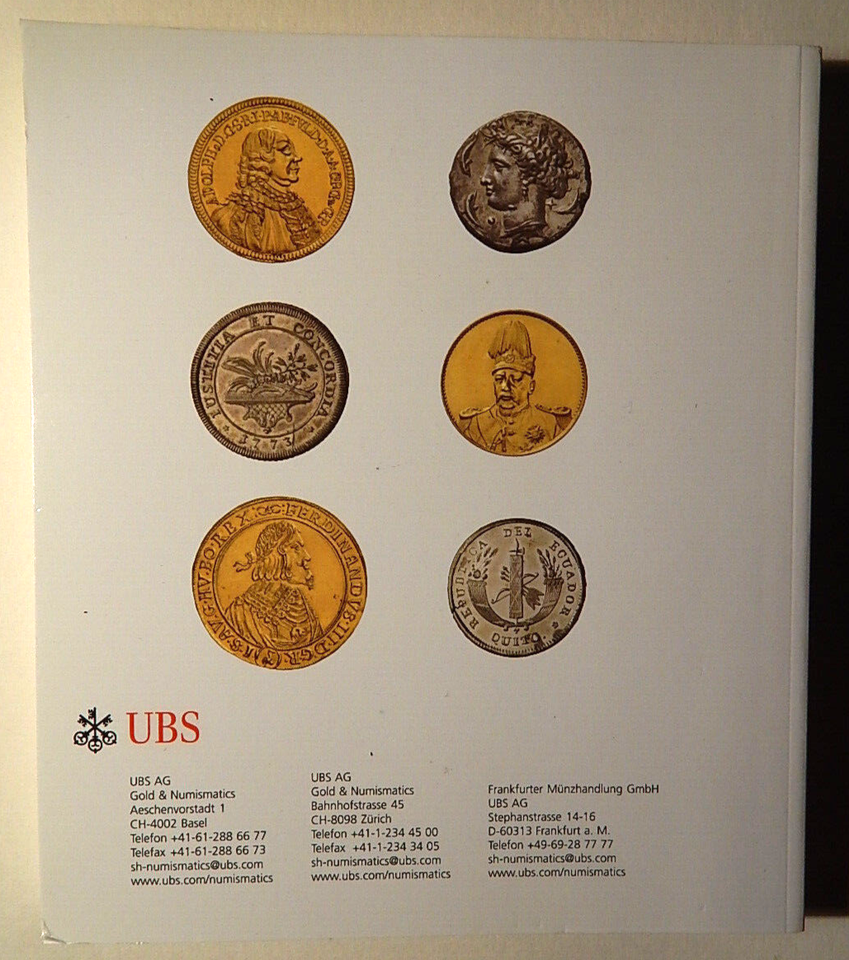 UBS BANK Zürich 2003: Katalog "SWISS COINS/Schweizer Münzen" , Auktion ...