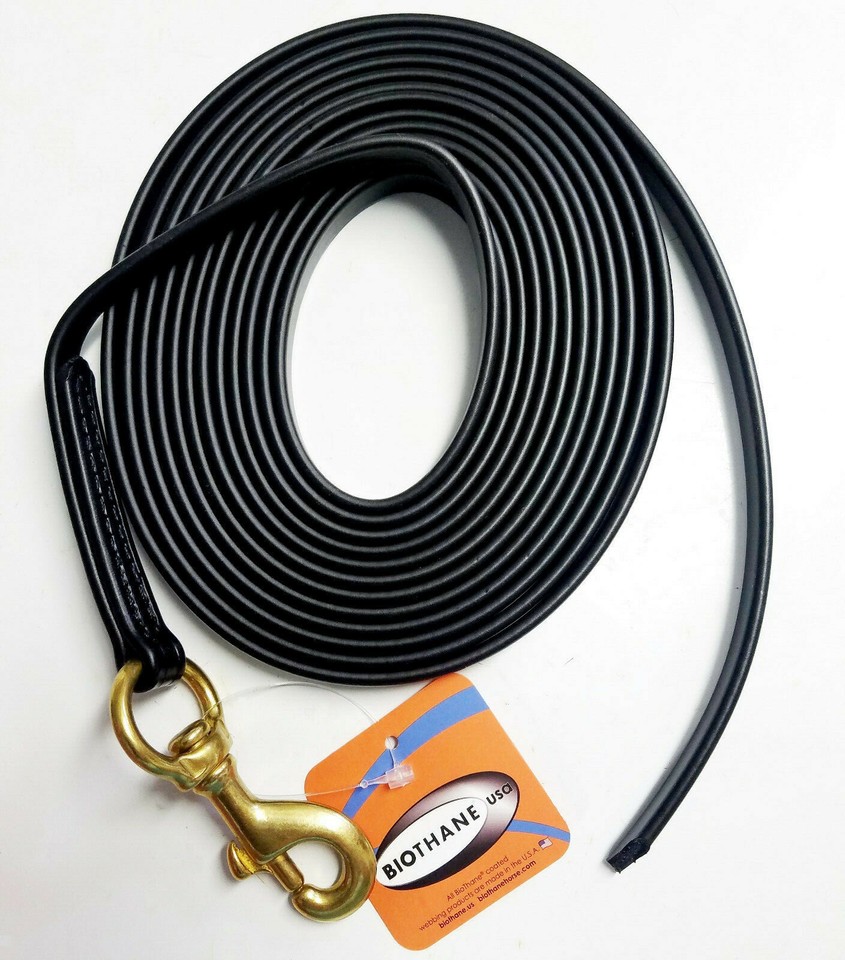15' K9 Drag Line dog training leash / exercise lead, BioThane, Amish. K ...