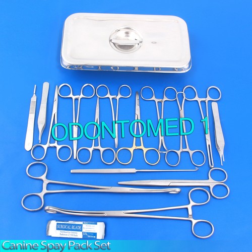 Canine Spay Pack | 19 Instruments+box Veterinary Surgical Instruments ...