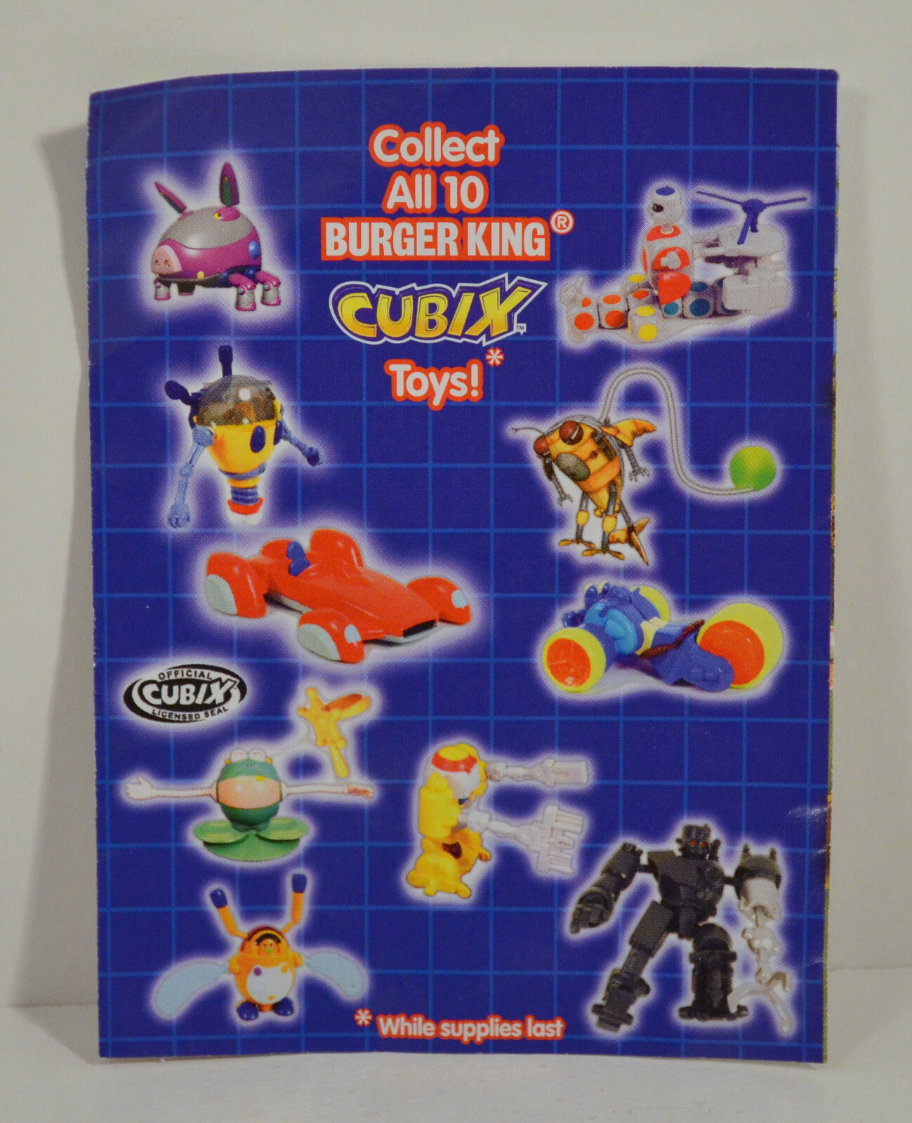 2000 MixMUTT 3" Complete Burger King Action Figure #10 Cubix Robots for ...