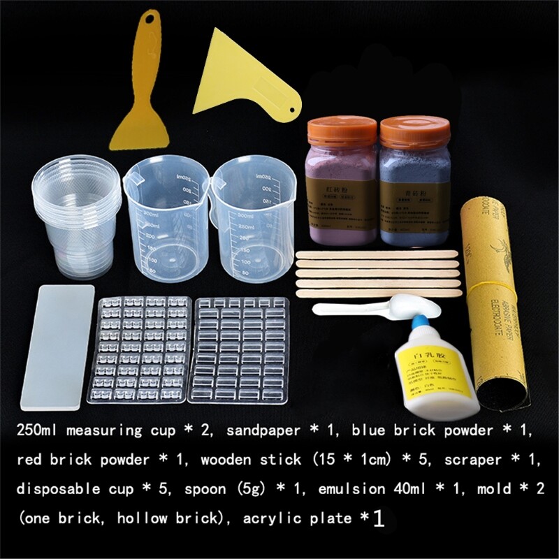 Simulation Mini Bricks Model DIY House Miniature Dollhouse Accessory ...