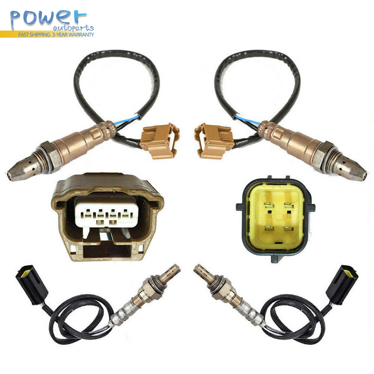 4pcs Up+Downstream O2 Sensor For 2011-2013 Infiniti G37 M37 Nissan 370Z ...