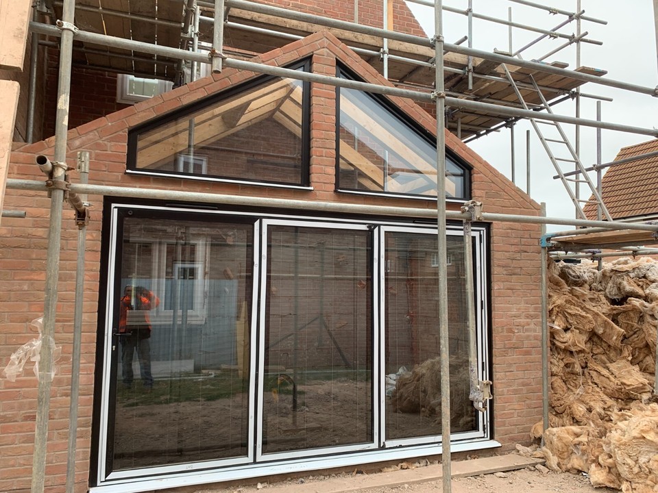 Cranked steel I beam RSJ structural steel for house extension builders ...