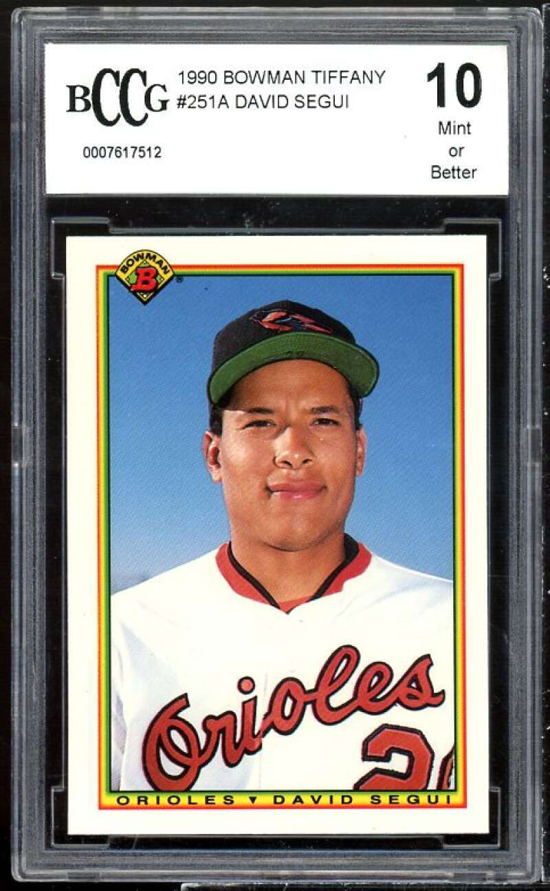 David Segui Rookie Card 1990 Bowman Tiffany #251a BGS BGS BCCG 10 | eBay