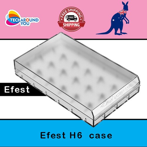Efes H6 Clear White 18650 18350 Flat Top Battery Storage Case Hard ...
