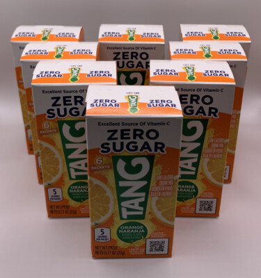8 Boxes Orange TANG - On the Go - Zero Sugar (48 Packets) | eBay