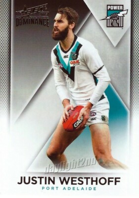 2019 PORT ADELAIDE POWER AFL Card JUSTIN WESTHOFF Dominance | eBay ...