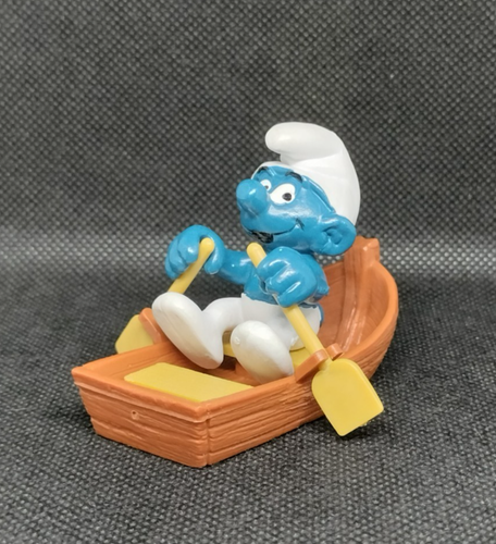 Smurfs Row Boat Super Smurf 40219 Vintage Figure Toy Schleich Lot Z 60 ...