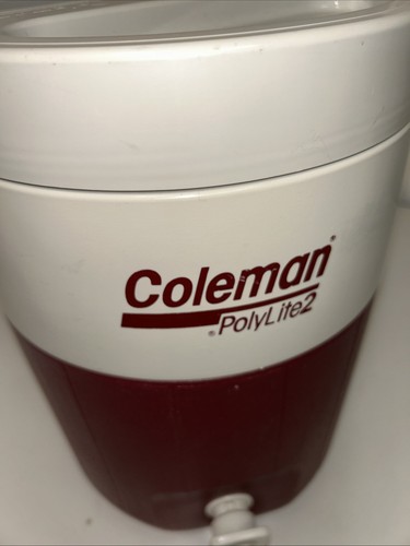 Vintage Coleman Polylite 2 Gallon Thermo Water Cooler Jug 2 Gallon Red ...