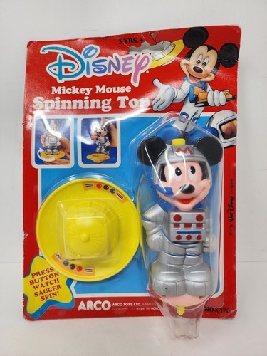 Vintage Disney Mickey Mouse Spinning Top by Arco Toys New Old Stock NOS ...