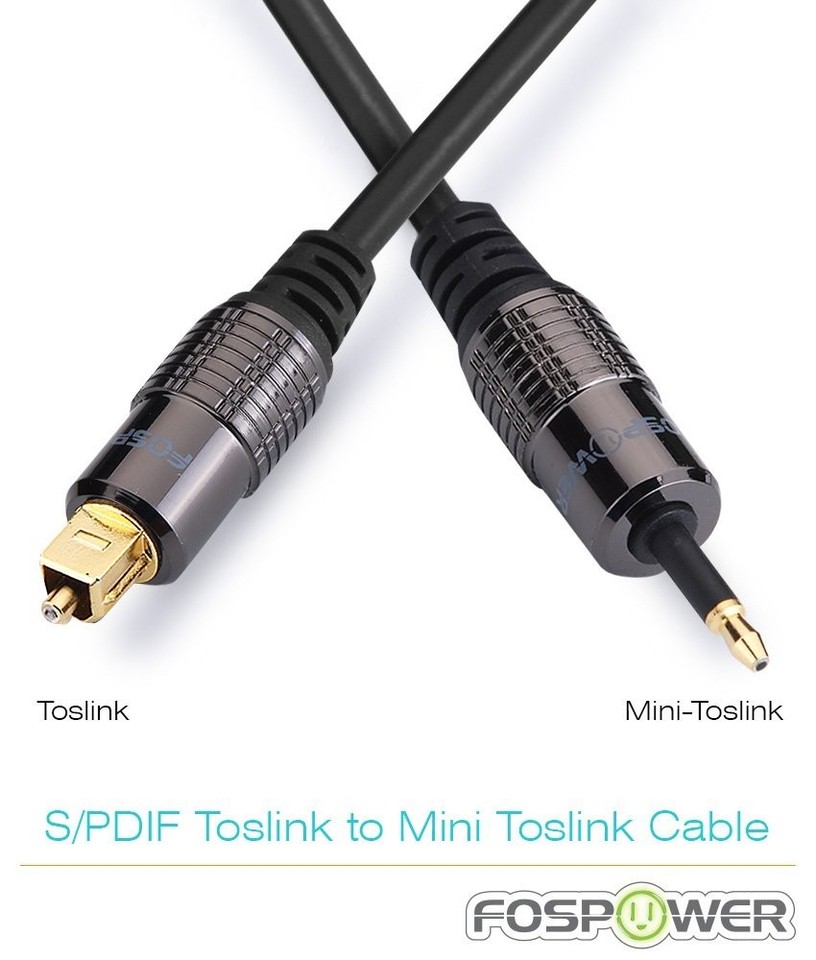24K Gold Plated Toslink to Mini Toslink Digital Optical S/PDIF Audio Cable wi... | eBay