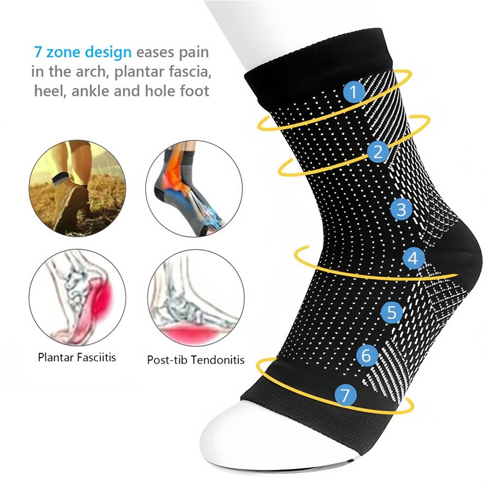 3 Pairs Soothe Relieve Compression Socks For Women & Men, Foot ...