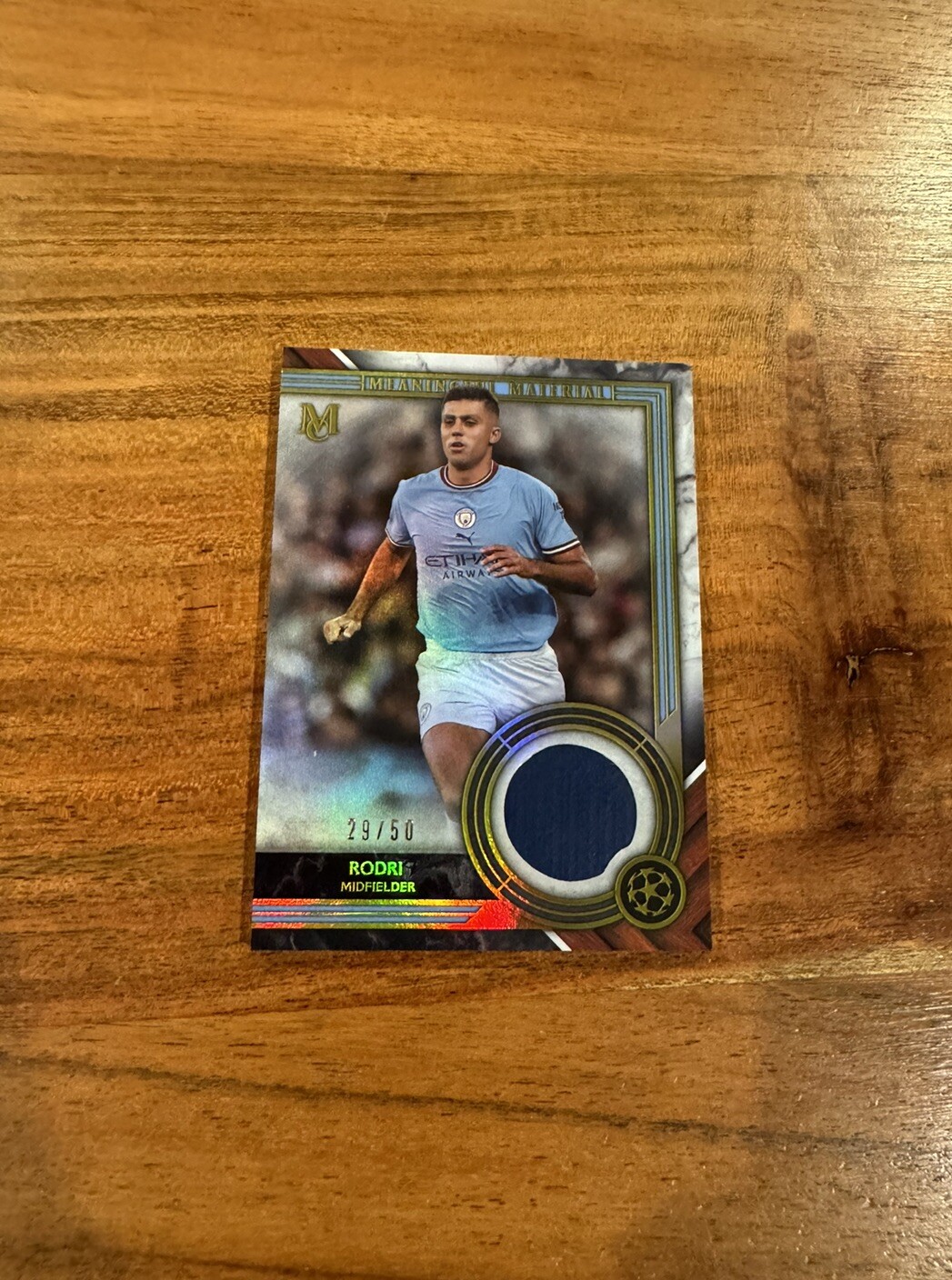 Rodri Rodrigo 2023-24 Topps Museum UCL Gold /50 Game Used Jersey Kit ...