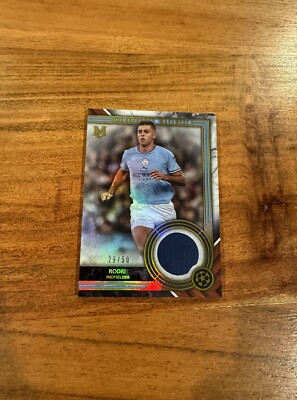 Rodri Rodrigo 2023-24 Topps Museum UCL Gold /50 Game Used Jersey Kit ...