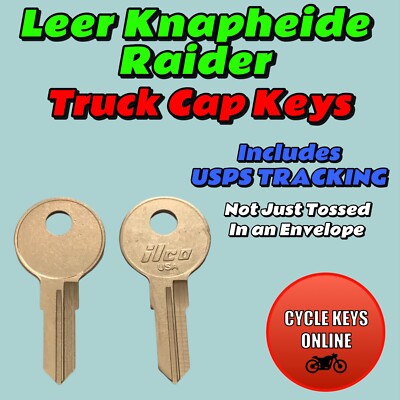 Knapheide Bauer/Leer Raider Truck Cap keys cut to code for key codes ...