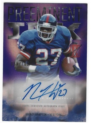2025 Topps Signature Class Preeminent Ink Rodney Hampton AUTO 59/100 | eBay