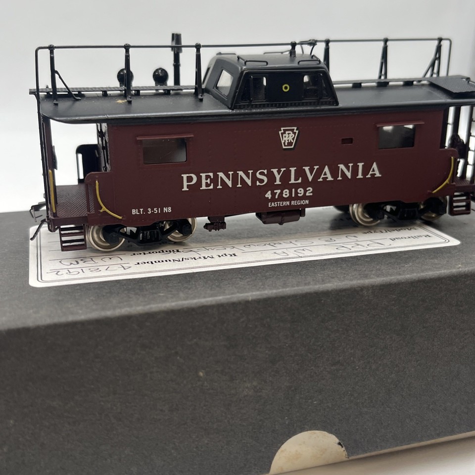 Ho Scale brass Freight PRR Caboose N-8 Shadow Keystone No couplers Woo ...