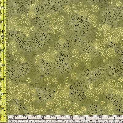 Olive Green Camo Swirling Dots 100% Cotton Fabric by the 1/4 yard off ...