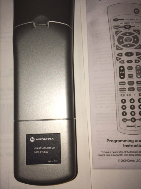 SHAW DIRECT UNIVERSAL REMOTE CONTROL IRC 550 IRC550 ORIGINAL BRAND NEW ...