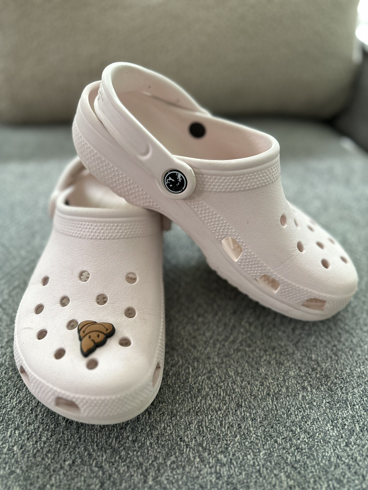 Crocs Classic Iconic LIGHT Pink Clogs Unisex M-5 Or W… - Gem