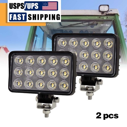LED Rectangular Work Light 12V 24V for skid loader forklift Crawler ...