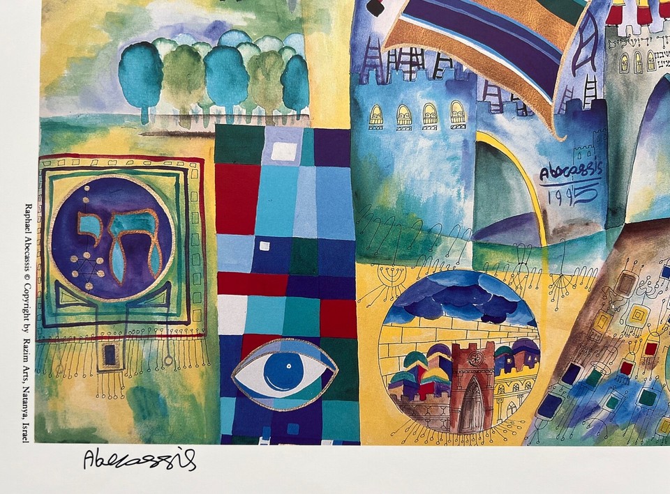 Raphael Abecassis JERUSALEM DOVE Hand Signed Limited Edition Lithograph ...