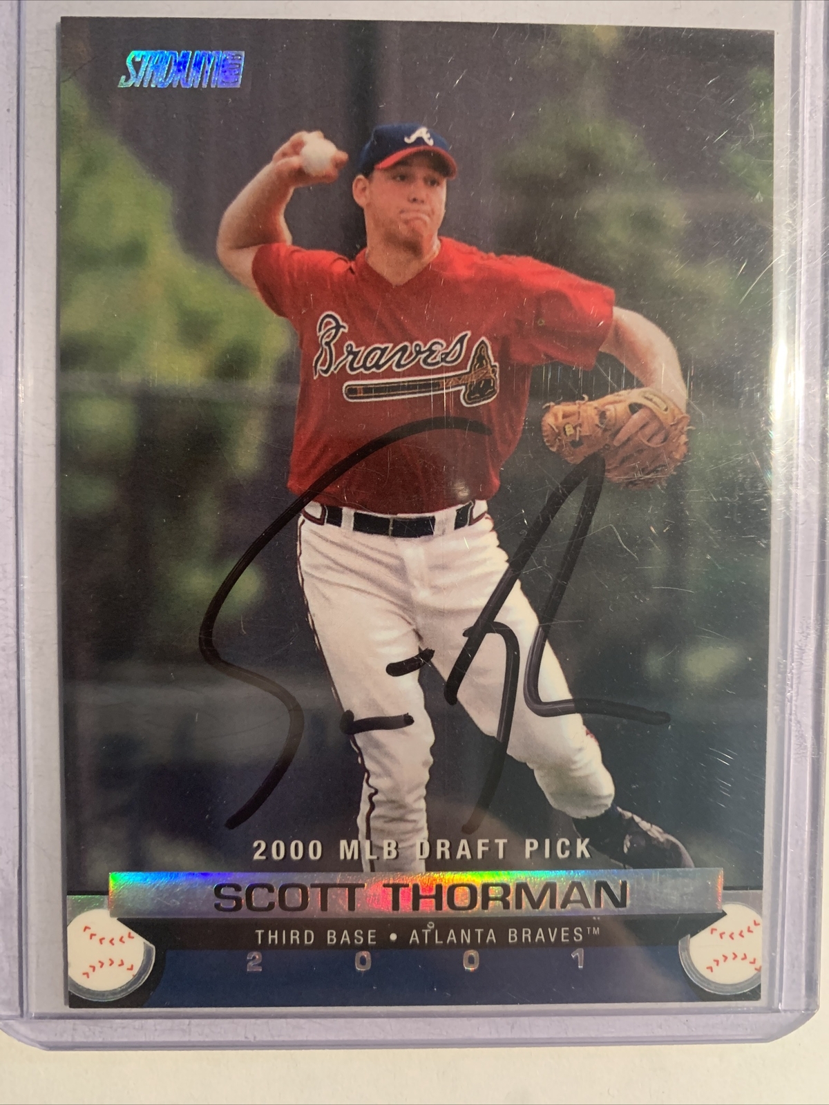 Scott Thorman Auto Signed IP 2001 Topps Stadium Club Atlanta Braves | eBay