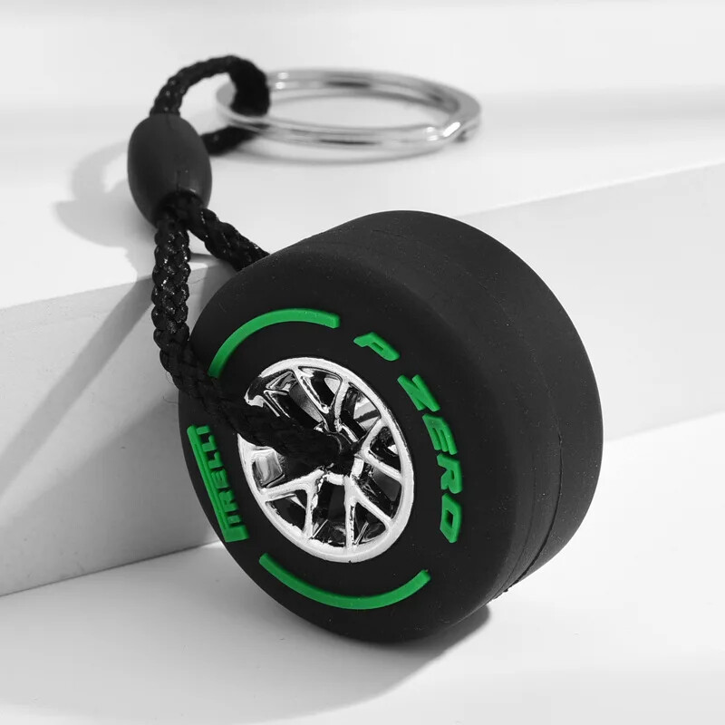 Hot F1 Racing Tire Keychain Car Key Accessories PVC Tire Pendant Bag ...