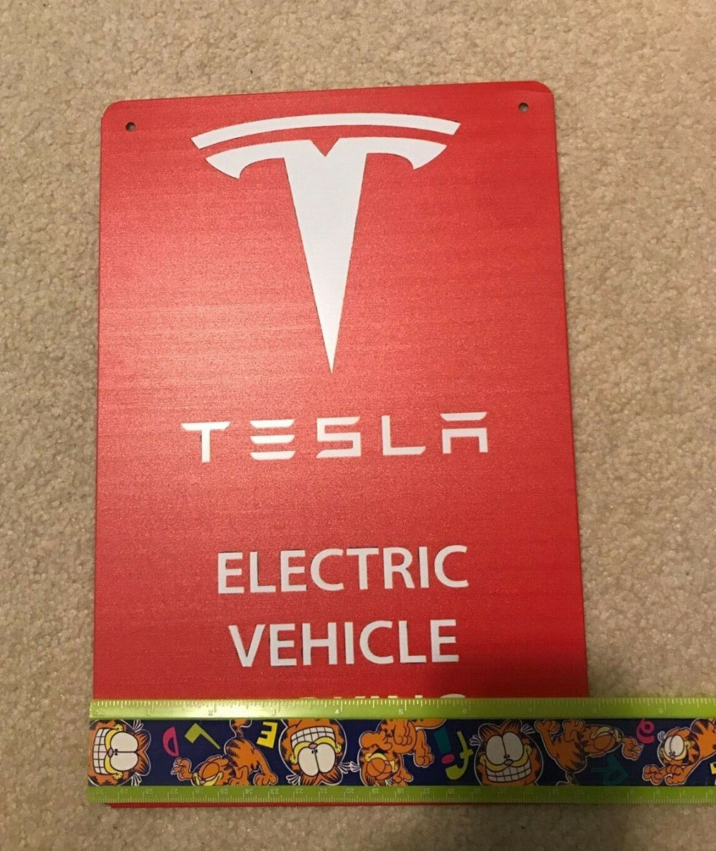 NEW Tesla Logo Cybertruck Parking Sign EV | Grelly USA