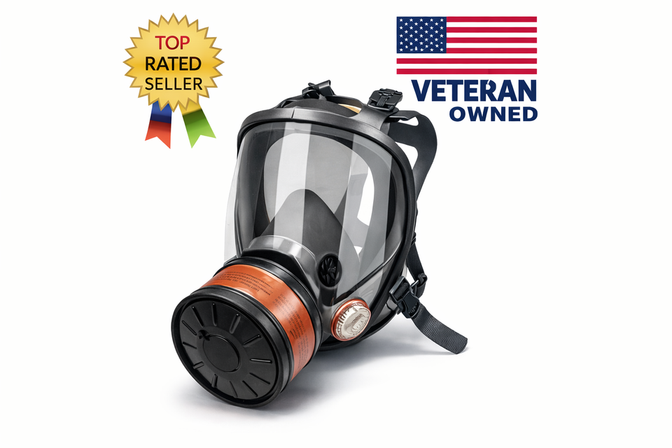 Full Face Gas Mask w/ 40MM Filter – Smoke, Riot & Emergency ...