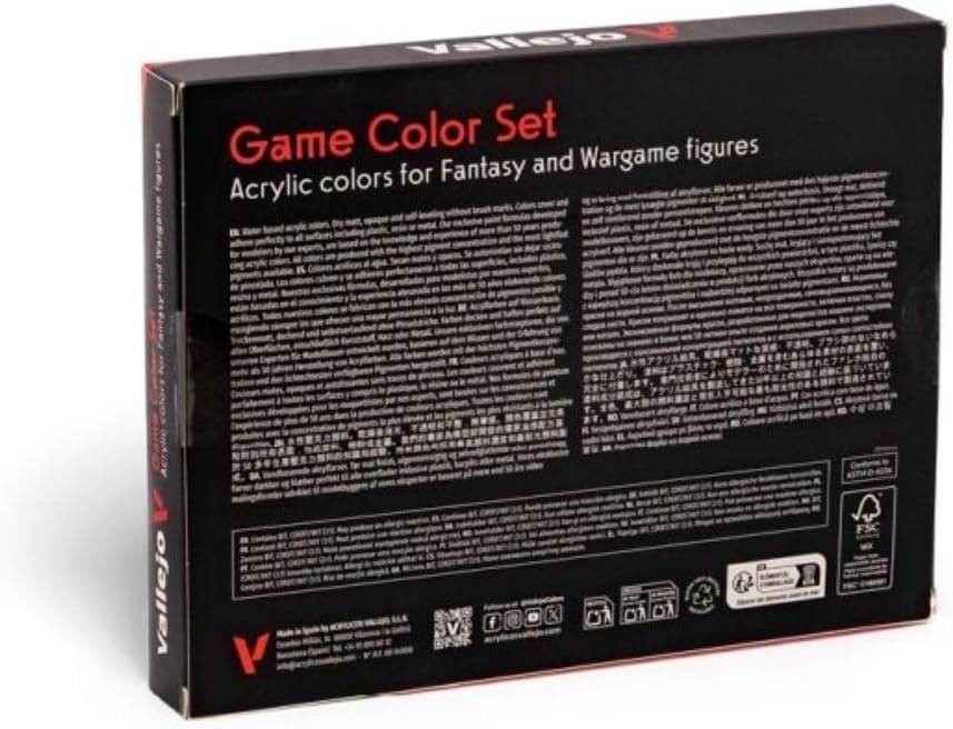 16PCS Acrylicos Vallejo Game Color Introduction Model Paint‎ Set ...