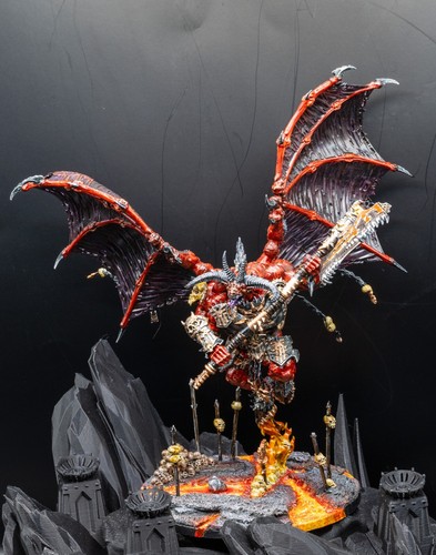 Parade-Level Painted Daemons of Khorne Bloodthirster - Custom Lava ...