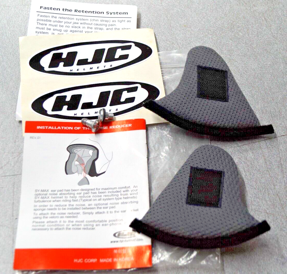 HJC SY-MAX Helmet Ear Pad Noise Reducer Cushion Inserts | eBay
