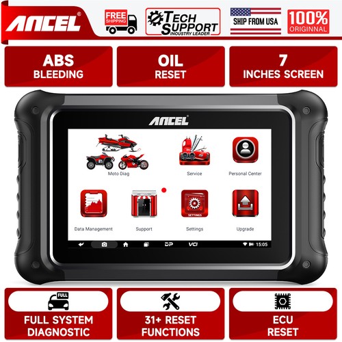 ANCEL MT700 Motorcycle All System Diagnostic OBD2 Scan Tool For Yamaha Honda BRP | eBay