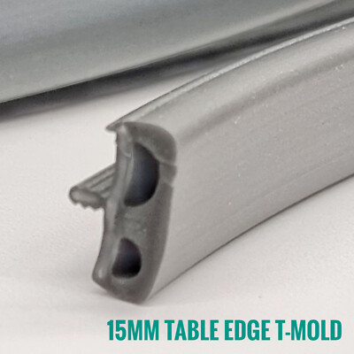 PVC knock-in T- MOLD / TABLE EDGE for campervan furniture 15mm RV ...