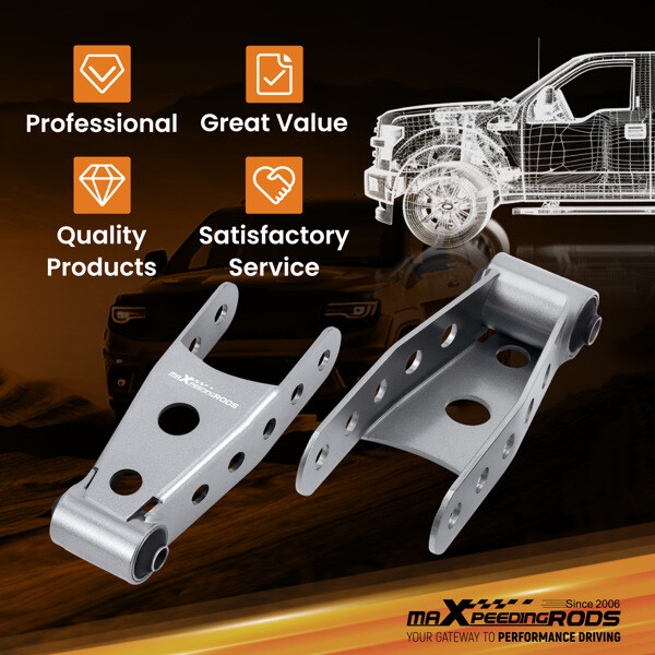 Rear 2"-3"Drop Shackles Lowering Kit for Chevrolet Silverado Sierra ...