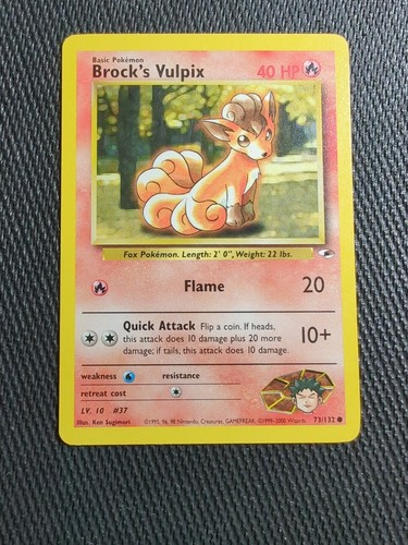 Pokémon TCG Brock's Vulpix Gym Heroes 73/132 Unlimited Common - Ken ...