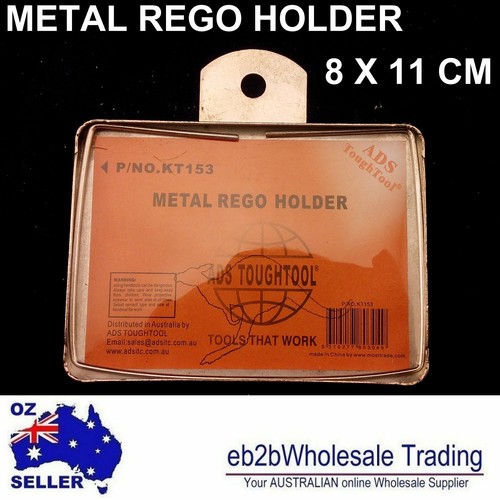 Metal RECTANGULAR REGO LABEL HOLDER TRAILER MOTORBIKE BOAT BULK 8X11 CM ...