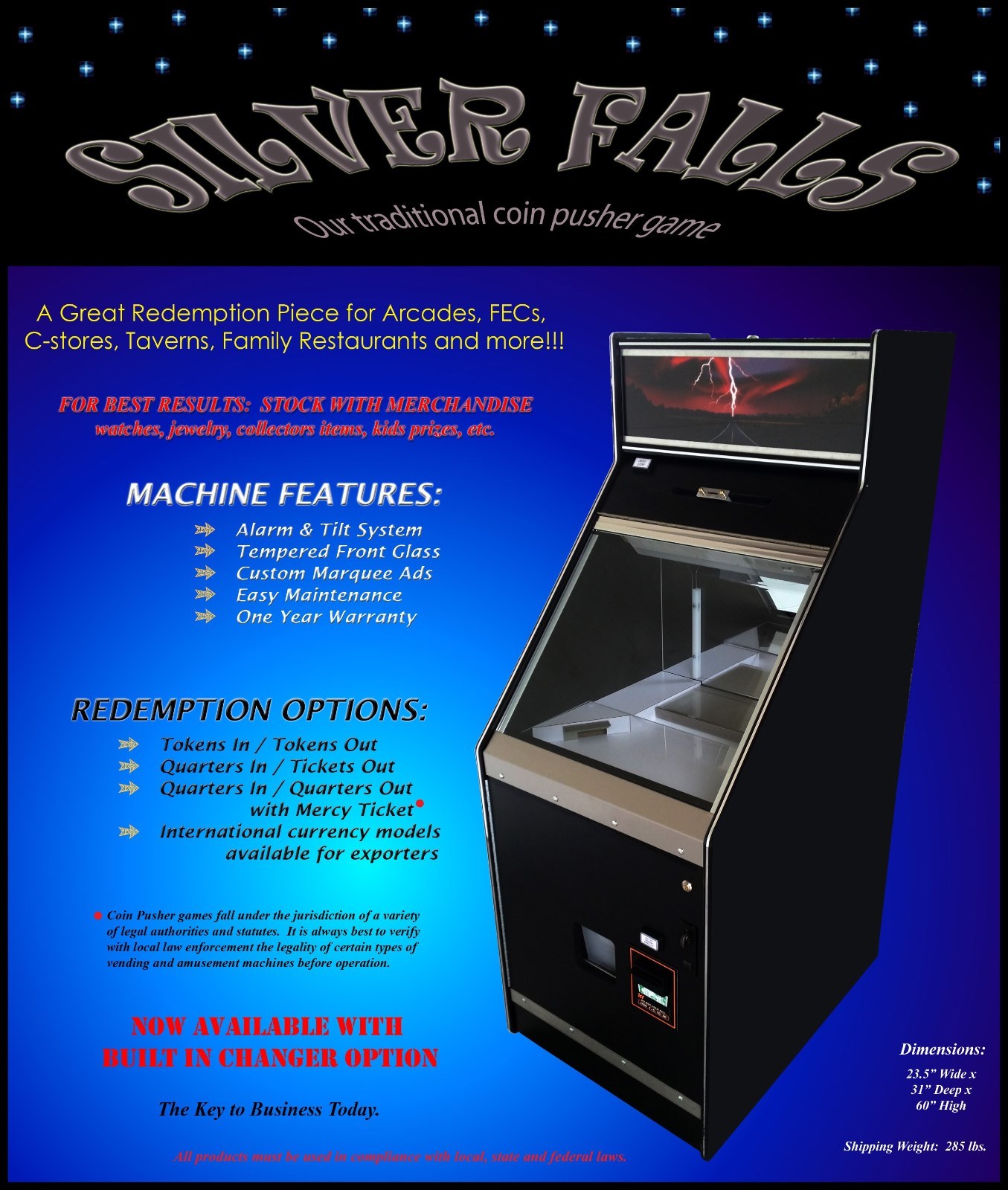 Quarter Coin Pusher Slider with changer | eBay