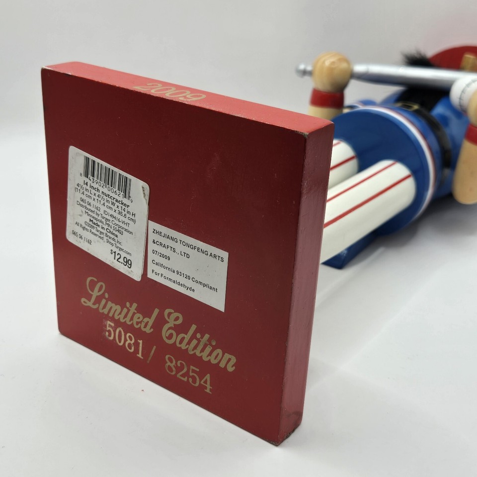 2009 Nutcracker Figure Christmas 14” Wooden-Baseball Player Limited to ...