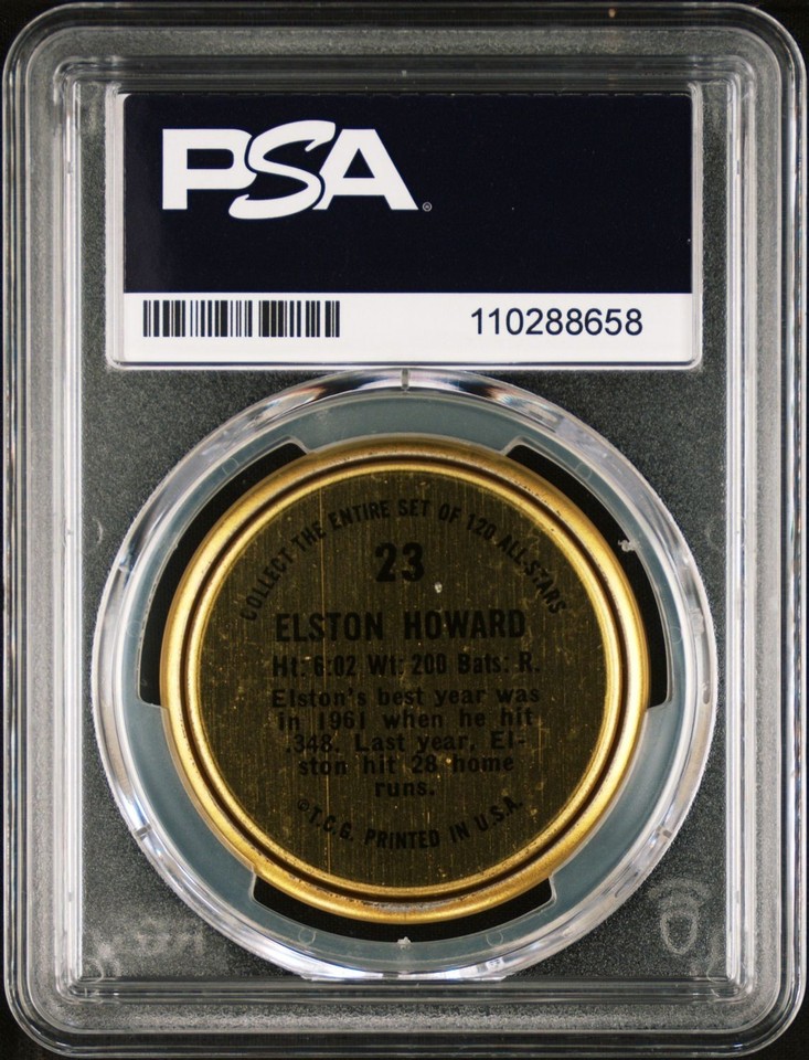 1964 Topps Baseball Coin Pin 23 ELSTON HOWARD New York Yankees PSA 8 NM ...