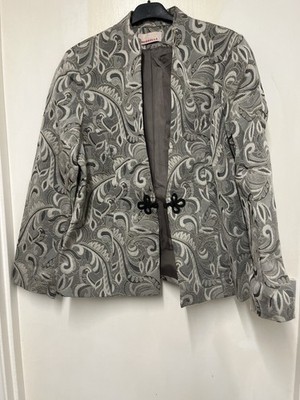 Riddella Vintage Jacket Size 12 53% Viscose 47% Polyester Gold Metal ...