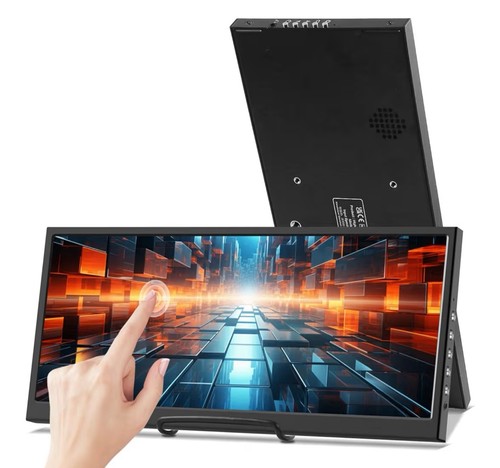 Prechen 12.3 Inch Touchscreen Secondary Monitor, IPS Stretched Bar LCD ...